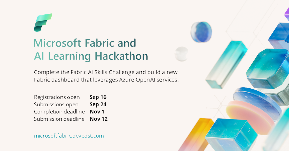 Announcing: The Microsoft Fabric & AI Learning Hackathon | Microsoft ...