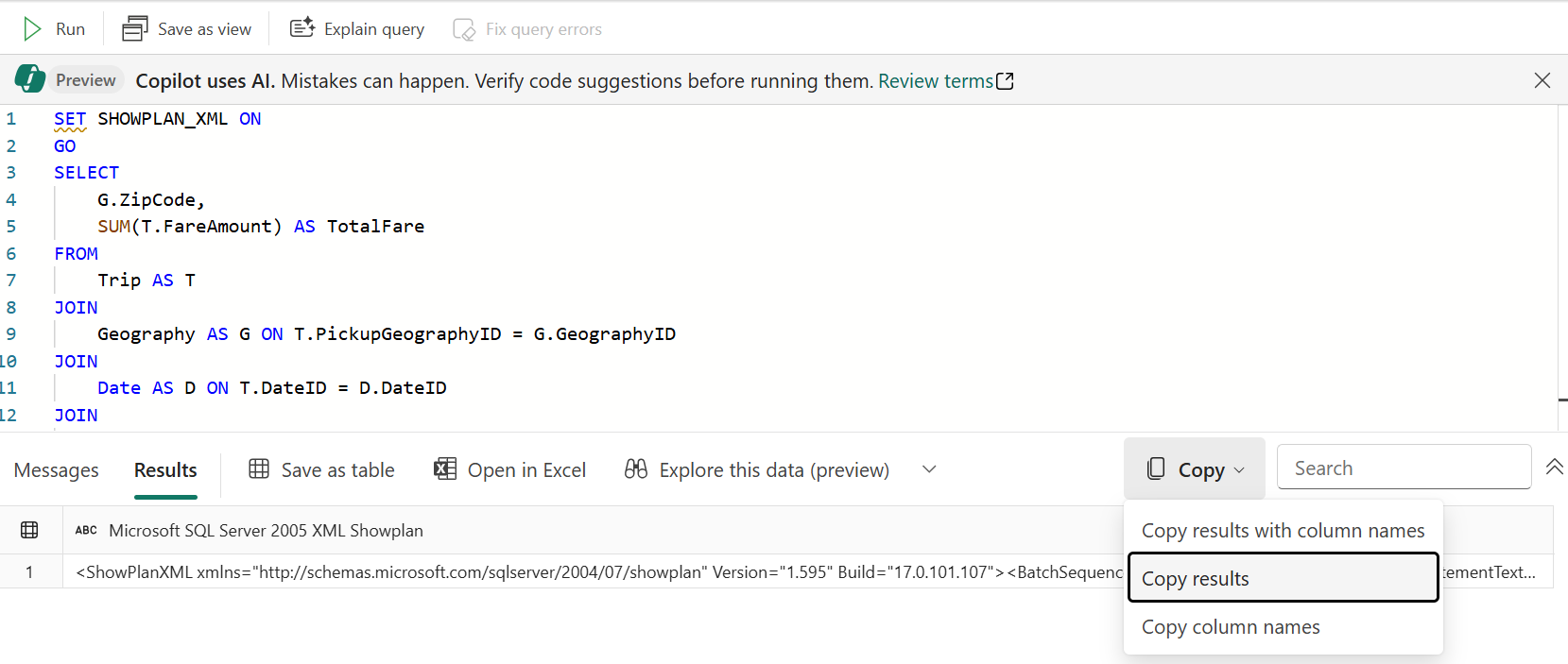 SHOWPLAN_XML in Fabric Data Warehouse (Preview) | Microsoft Fabric Blog | Microsoft Fabric