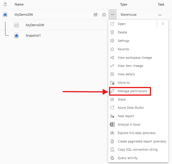 Secure Comply Collaborate Item Permissions In Fabric Data Warehouse