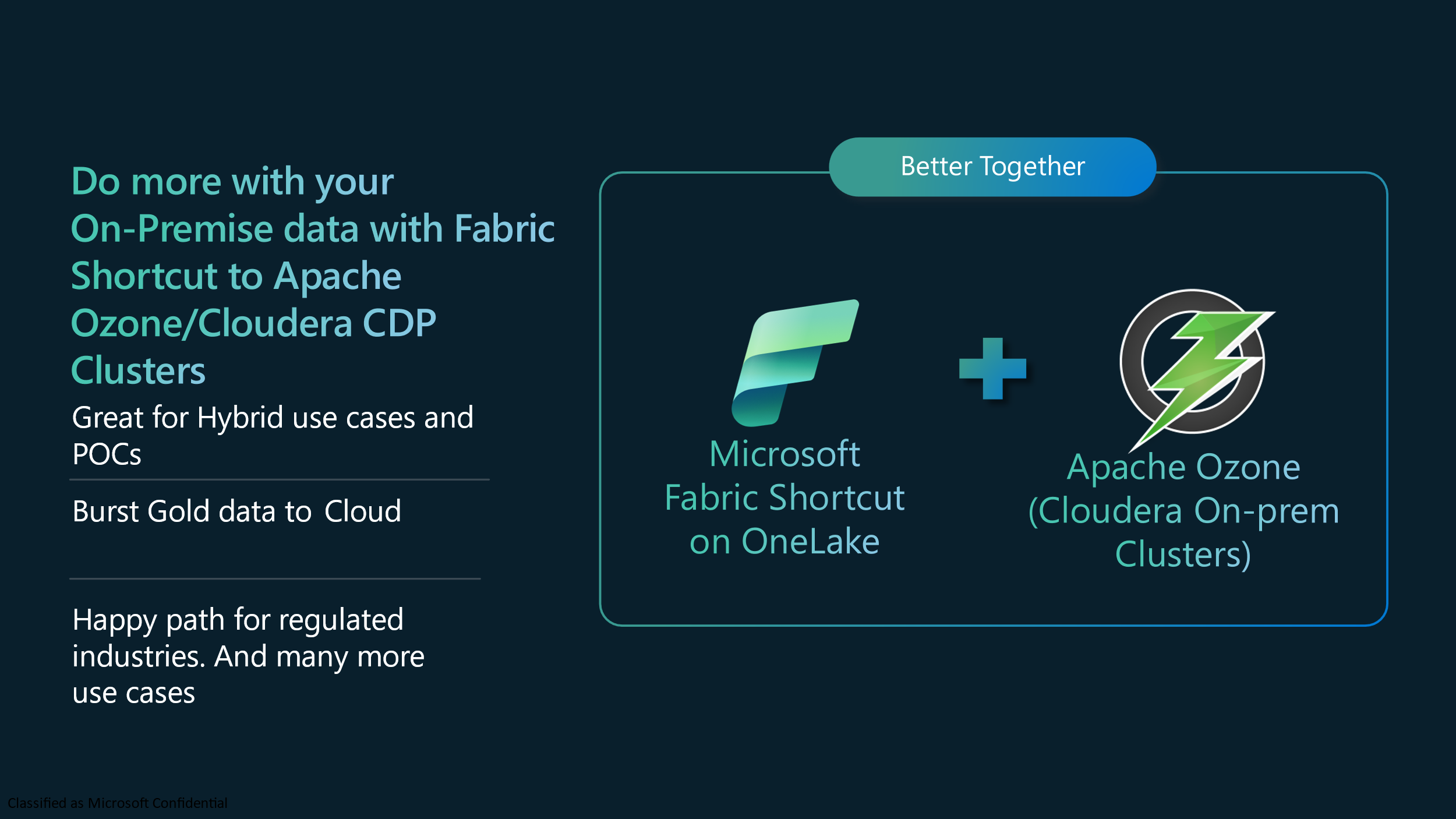 Virtualize your Cloudera/Hadoop data estate into Fabric OneLake with Apache Ozone | Microsoft ...