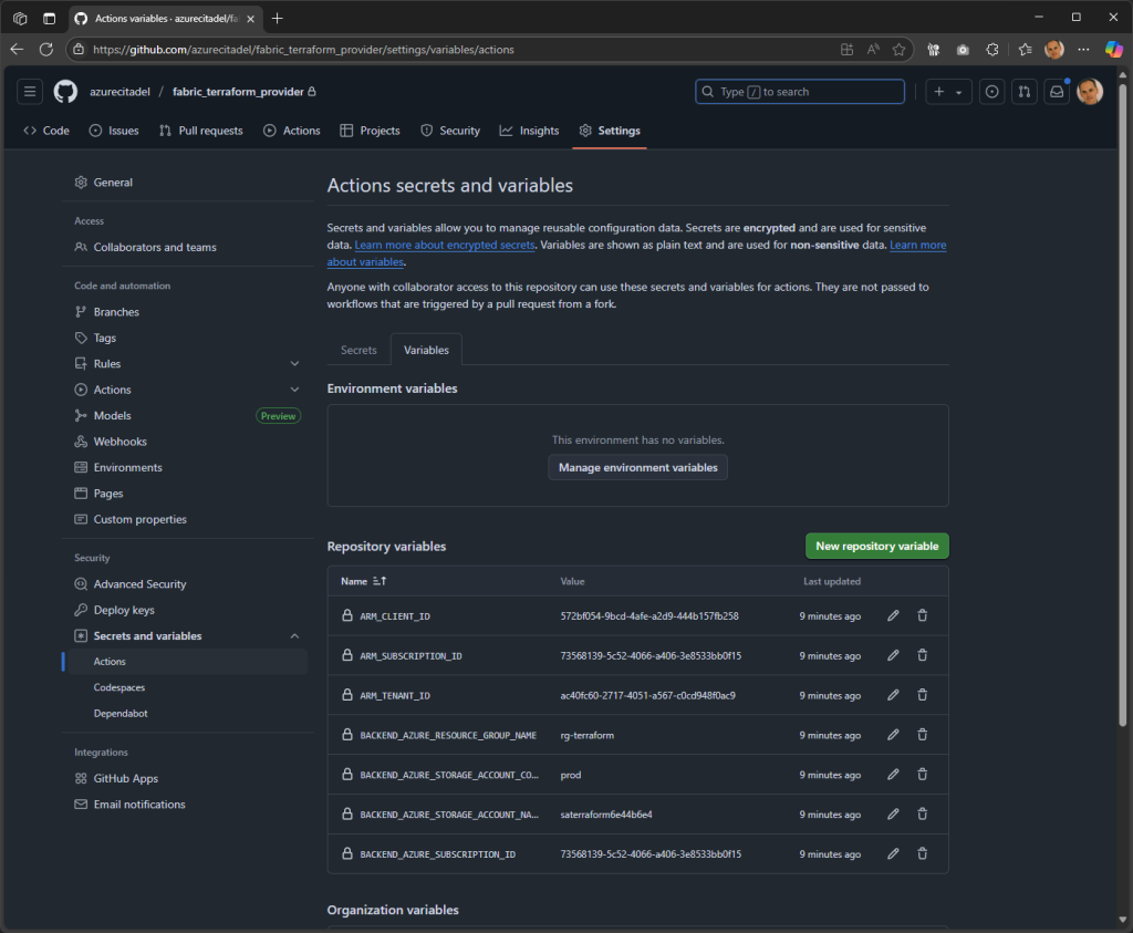 Terraform Provider For Microsoft Fabric 4 Deploying A Fabric Config With Terraform In Github