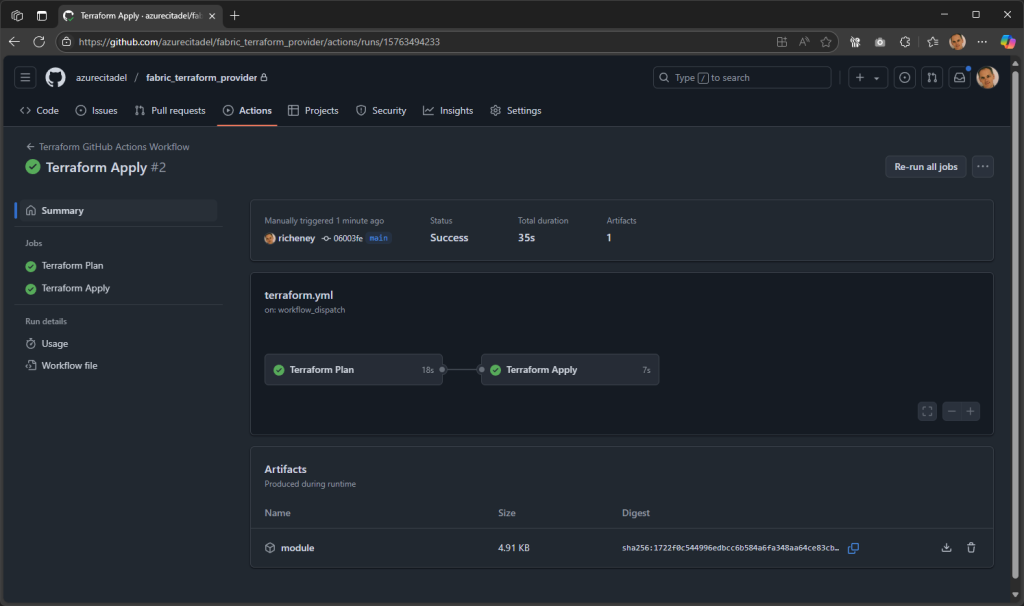 Terraform Provider for Microsoft Fabric: #4 Deploying a Fabric config with Terraform in GitHub ...
