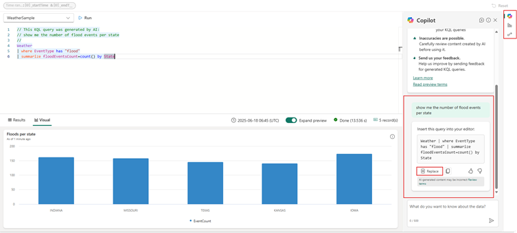 Introducing Copilot for Real-Time Dashboards: Write KQL with natural ...