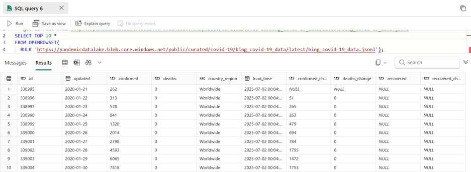 Read JSON Lines files with OPENROWSET in Fabric Data Warehouse and Lakehouse SQL Analytics ...