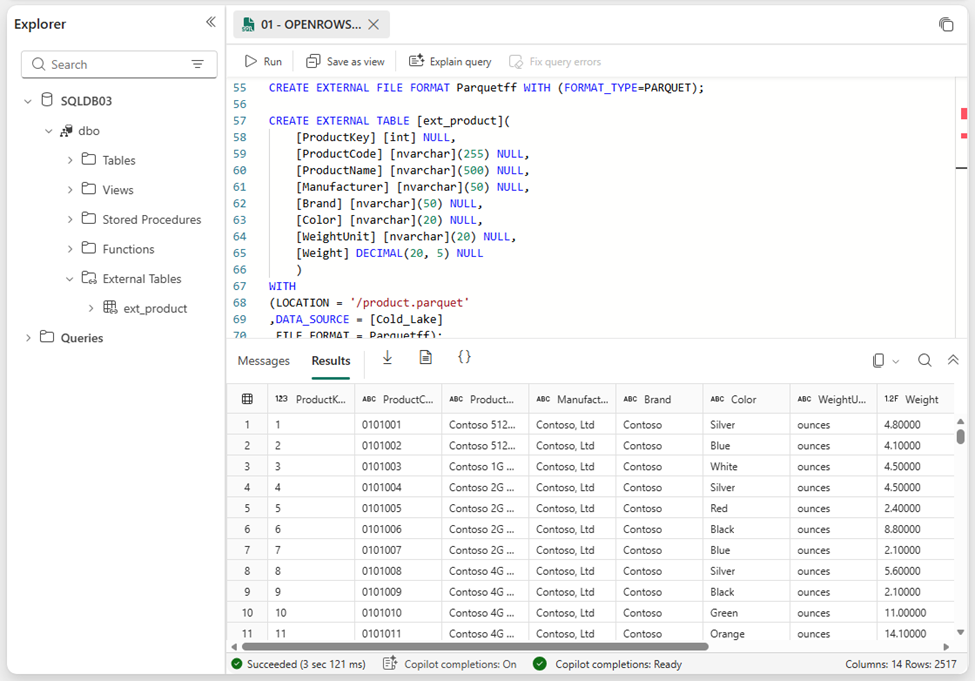 OPENROWSET and External Tables for Fabric SQL Databases (Preview ...