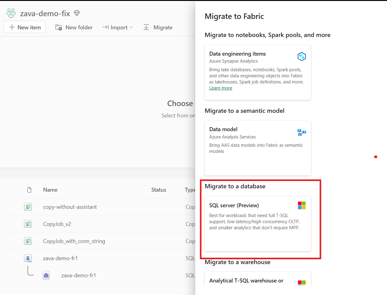 Introducing Migration assistant for SQL database in Fabric (Preview ...