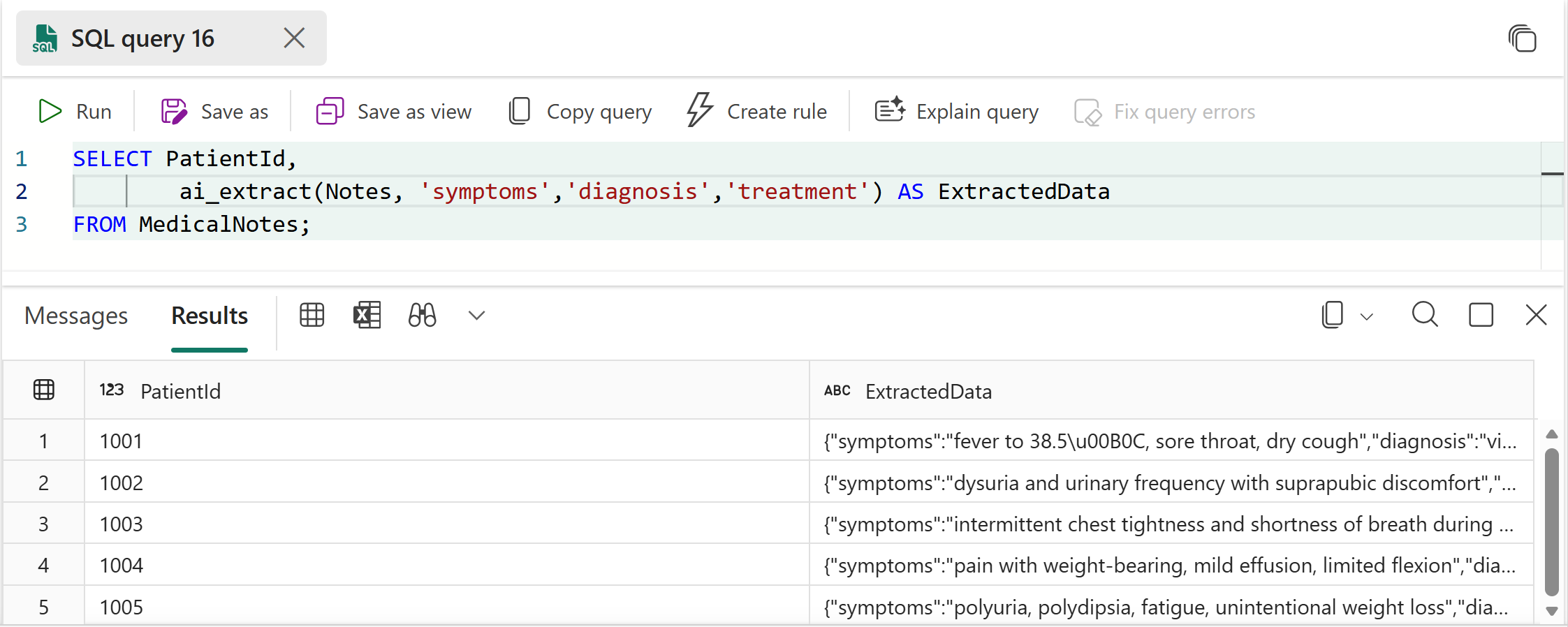 Working with unstructured text in Fabric Data Warehouse with built-in ...